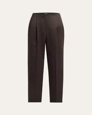 Giorgio Armani Pleated Wool Ankle Trousers