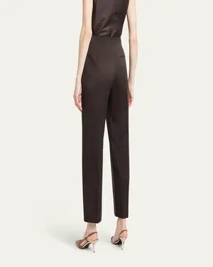 Giorgio Armani Pleated Wool Ankle Trousers