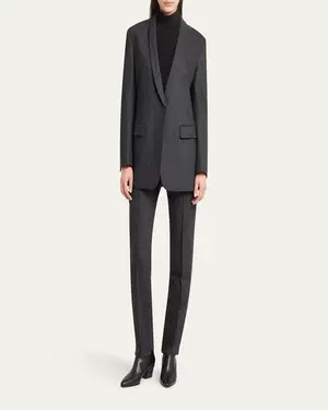 Giorgio Armani Cashmere Flannel Ankle Trousers