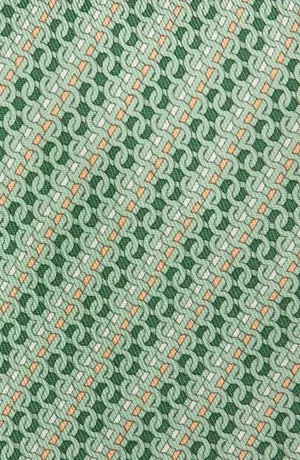 FERRAGAMO Gancini Print Silk Tie