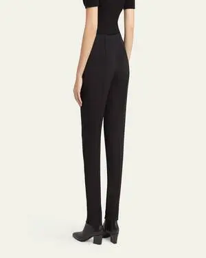 Giorgio Armani Pintuck Slim-leg Cady Trousers