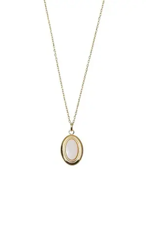 Argento Vivo Mother-of-pearl Pendant Necklace - Gold