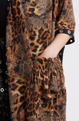 NIKKI LUND Ellie Grommet Asymmetric Cardigan