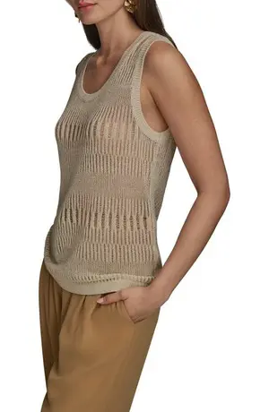 Donna Karan New York Open Stitch Sweater Tank
