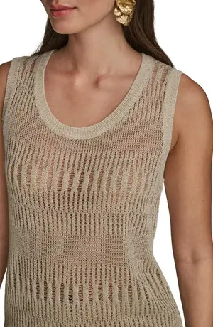 Donna Karan New York Open Stitch Sweater Tank