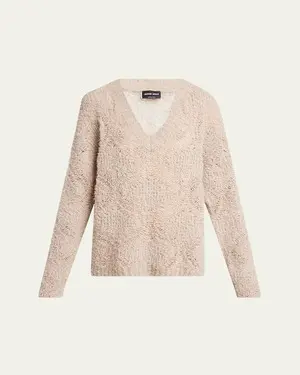 Giorgio Armani V-neck Open-knit Sweater