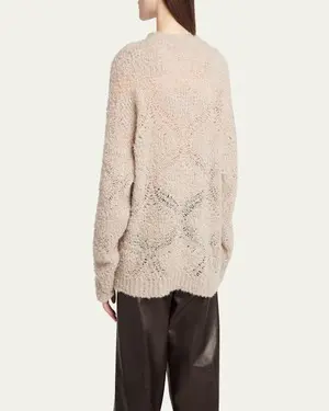 Giorgio Armani V-neck Open-knit Sweater