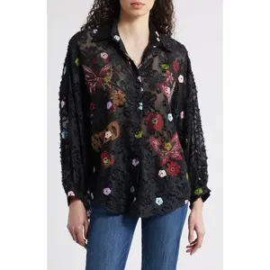 Nikki Lund Embroidered Tops