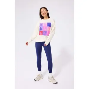 Terez Los Angeles Dodgers Oversized Pullover Sweatshirt