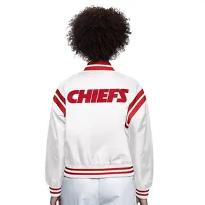 STARTER Kansas City Chiefs Full Count Full-snap Satin Jacket