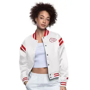 STARTER Kansas City Chiefs Full Count Full-snap Satin Jacket