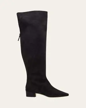 Manolo Blahnik Gore Suede Knee Boots