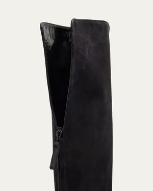 Manolo Blahnik Gore Suede Knee Boots