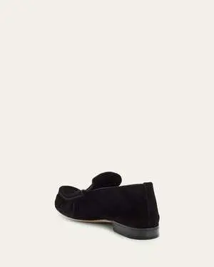 THE ROW Calf Suede Slip-on Loafers