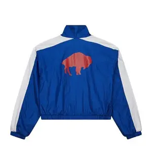 Mitchell & Ness Buffalo Bills Nylon Cropped Full-zip Jacket