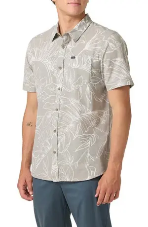 O'Neill Trvlr Upf Traverse Floral Short Sleeve Performance Button-up Shirt