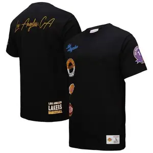 Mitchell & Ness Los Angeles Lakers Out Collection Vintage Premium T-shirt - Black