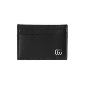 Gucci Gg Marmont Card Case With Money Clip Leather - Black