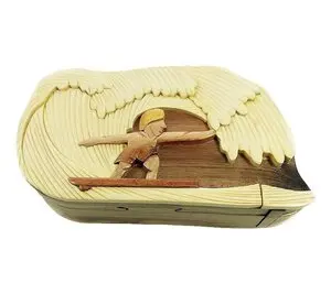 CARVER DAN'S Surfer Puzzle Box