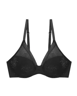 Natori Love Lace Full Cover Bra - Black