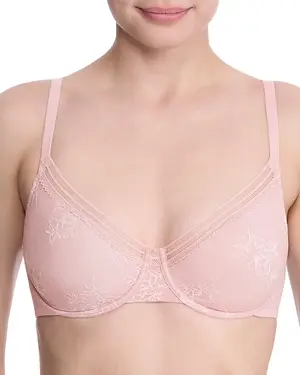 Natori Love Lace Underwire Bra - Pink Pearl/warm White