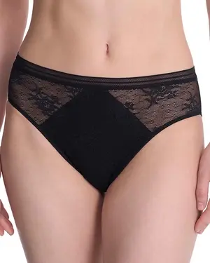 Natori Love Lace Hipster Panties - Black