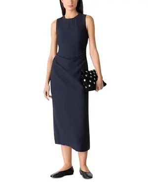Whistles Nora Textured Midi Dress