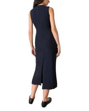Whistles Nora Textured Midi Dress