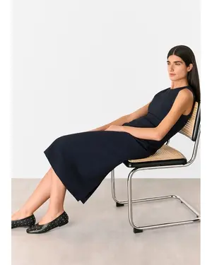 Whistles Nora Textured Midi Dress