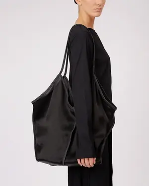 Hereu X Ruohan Large Flowy Tote - Black/grey