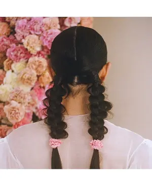 Slip Pure Silk Skinny Scrunchies Set Of 4 - Rose