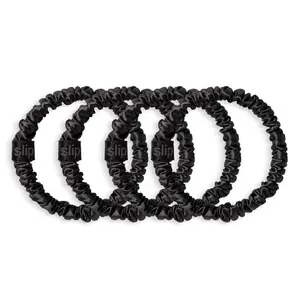Slip Pure Silk Back To Basics Skinny Scrunchies Set - Black
