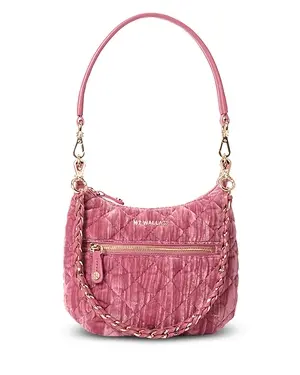 Mz Wallace Mini Crosby Top Handle Bag - Petal Violet/light Gold