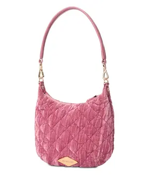 Mz Wallace Mini Crosby Top Handle Bag - Petal Violet/light Gold
