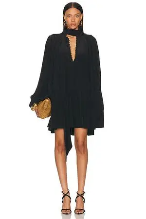 Saint Laurent Long Sleeve Mini Dress