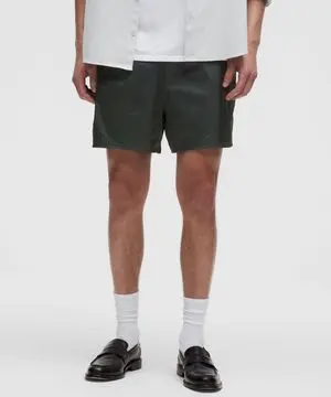 Lululemon Stretch Satin Nylon Short 5 Rainforest Green