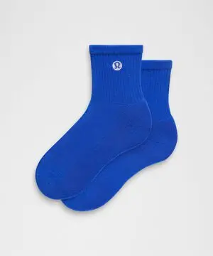 Lululemon Daily Essential Quarter Socks Beach Ball Blue
