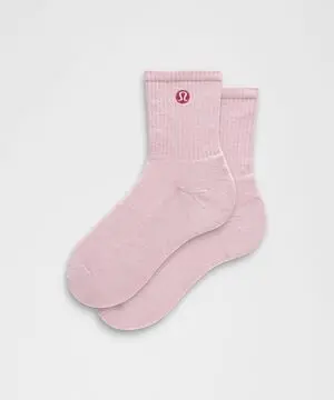 Lululemon Daily Essential Quarter Socks Pink Haze