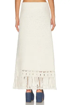 Gabriela Hearst Macha Crochet Knit Skirt