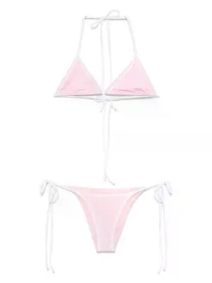 Frankies Bikinis Polka Dot-print Bikini Set - Pink