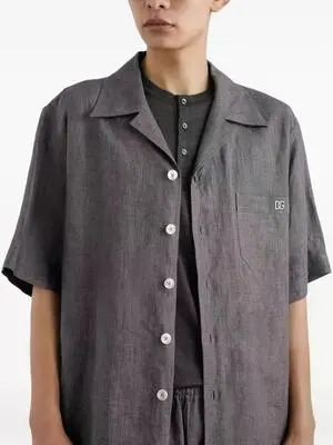Dolce & Gabbana Hawaii Linen Shirt - Grey
