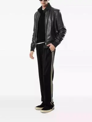 TOM FORD Leather Bomber Jacket - Black