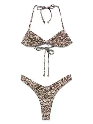 Frankies Bikinis Leopard-print Bikini Set - Neutrals