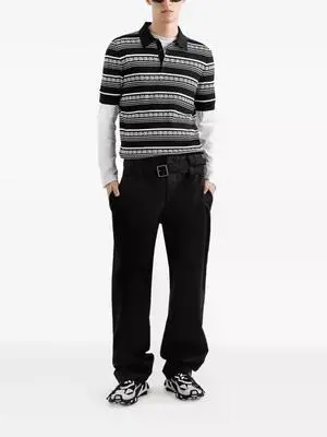 Dolce & Gabbana Silk Polo Shirt - Black