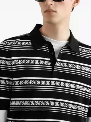 Dolce & Gabbana Silk Polo Shirt - Black