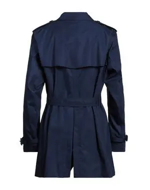 Burberry Cotton Twill Trench Coat - Navy