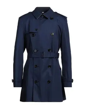Burberry Cotton Twill Trench Coat - Navy