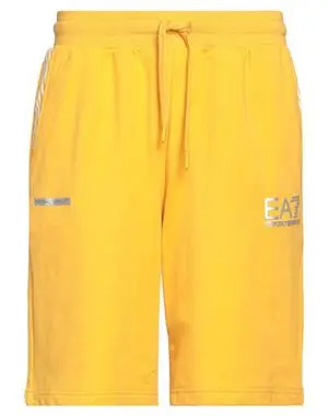 EA7 Athletic French Terry Shorts Yellow