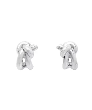 Bottega Veneta Knot Stud Earrings - Silver