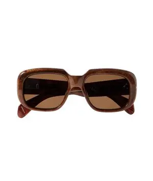 JACQUES MARIE MAGE Kobo Square-frame Sunglasses - Brown